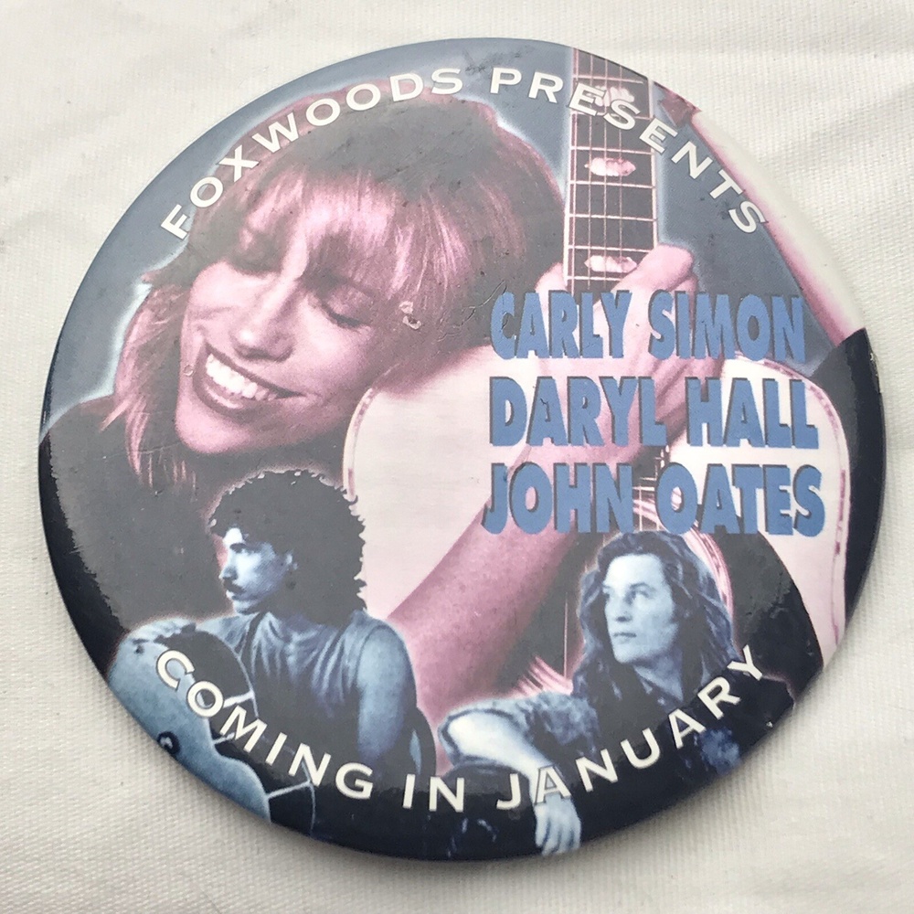 Carly Simon Daryl Hall John Oates Vintage Pin Button … - Gem